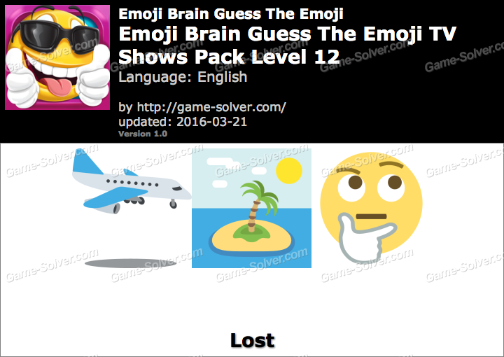 Emoji Brain Guess The Emoji TV Shows Pack Level 12 Answers • Game Solver