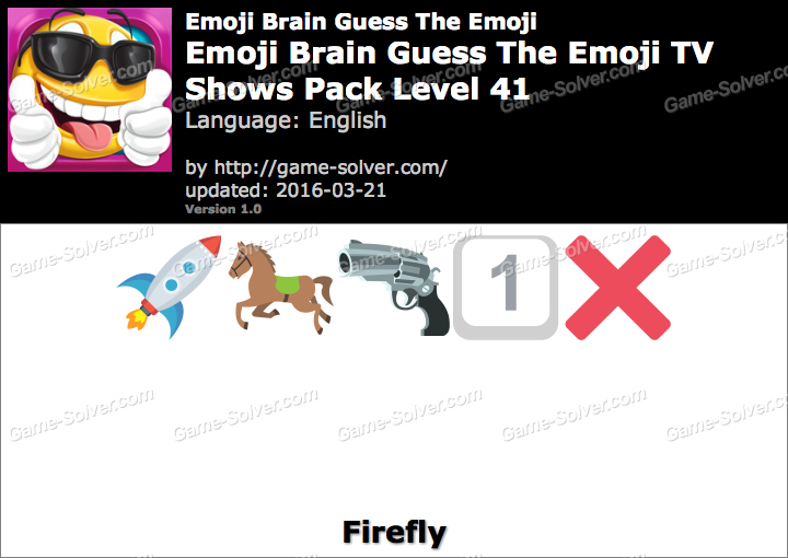 Emoji Brain Guess The Emoji Tv Shows Pack Level 41 Answers Game Solver