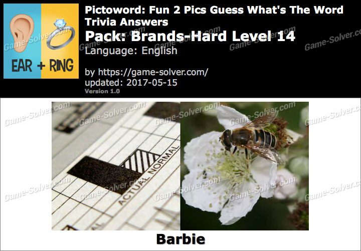 Pictoword Fun 2 Pics Brands-Hard Level 14 Answers • Game Solver
