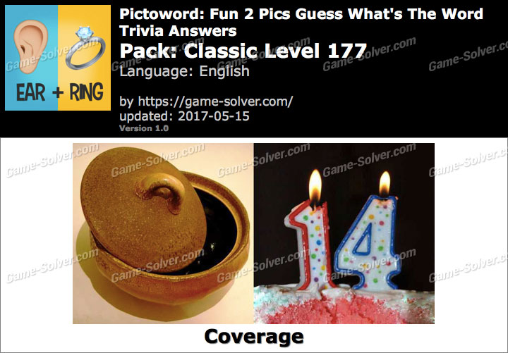 Pictoword Fun 2 Pics Classic Level 177 Answers • Game Solver