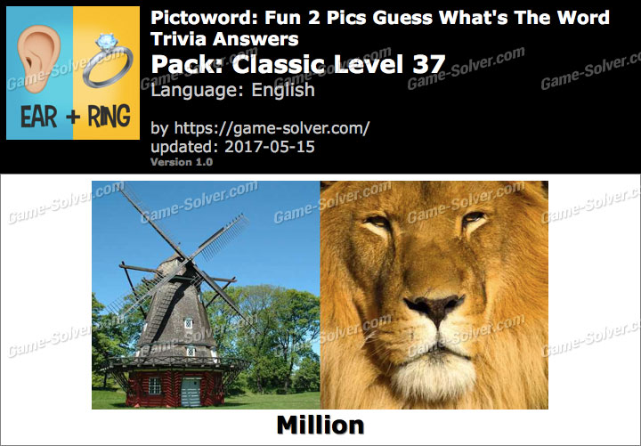 Pictoword Fun 2 Pics Classic Level 37 Answers • Game Solver