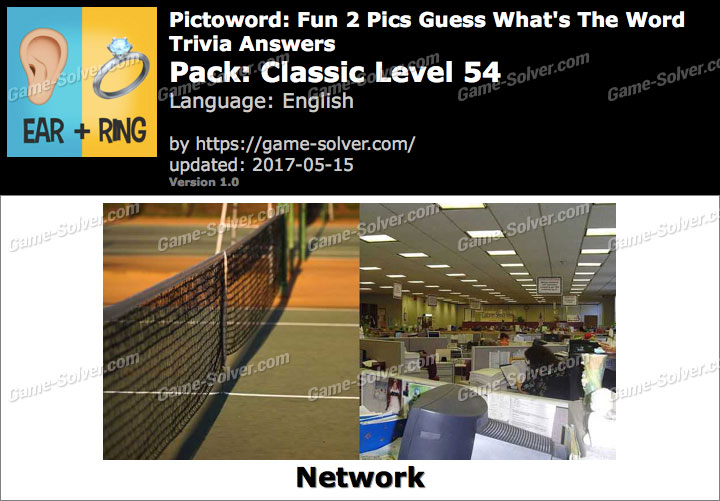 Pictoword Fun 2 Pics Classic Level 54 Answers • Game Solver