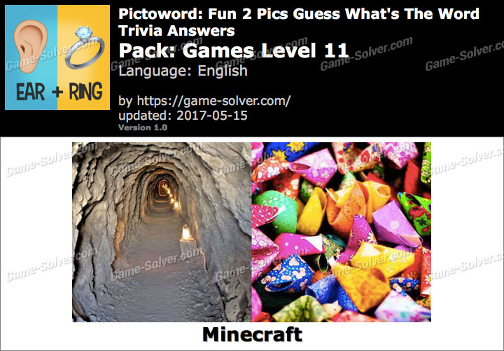 Pictoword Fun 2 Pics Games Level 11 Answers • Game Solver