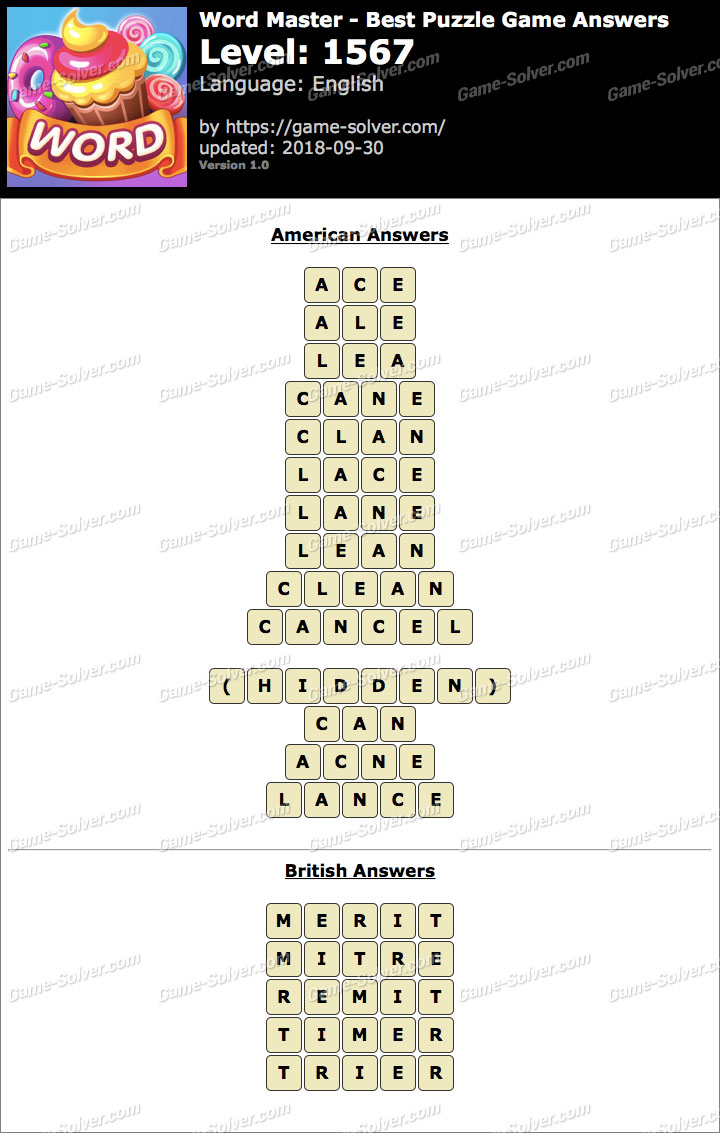 Word Master Best Puzzle Game Level 1567 Answers Game Solver word-master-best-puzzle-game-level-1567-answers-game-solver