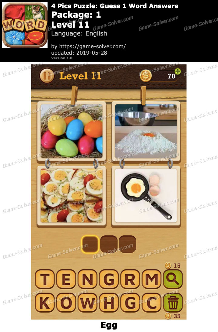 4 Pics Puzzle Guess 1 Word Package 1 Level 11 Answers • Game Solver