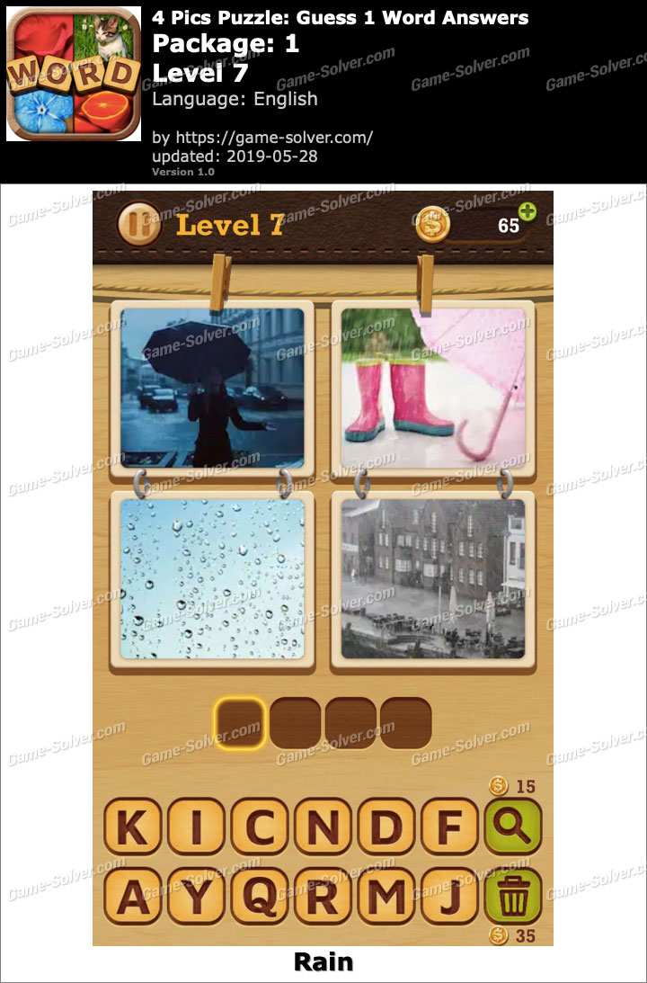4 Pics Puzzle Guess 1 Word Package 1 Level 7 Answers • Game Solver
