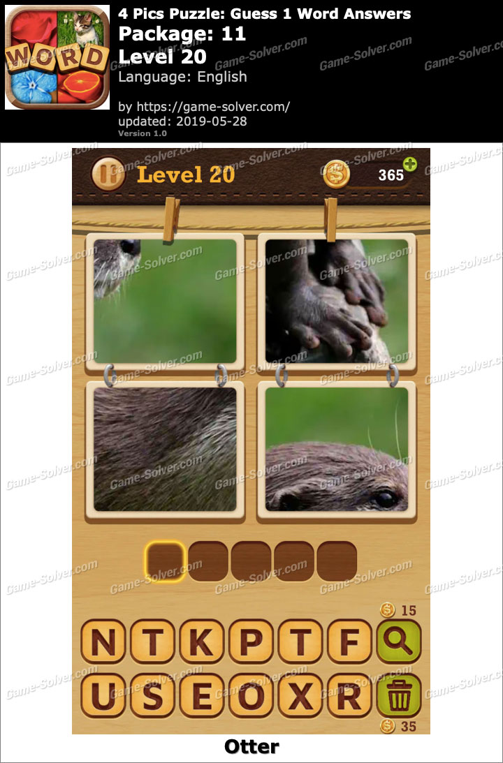 4 Pics Puzzle Guess 1 Word Package 11 Level 20 Answers • Game Solver