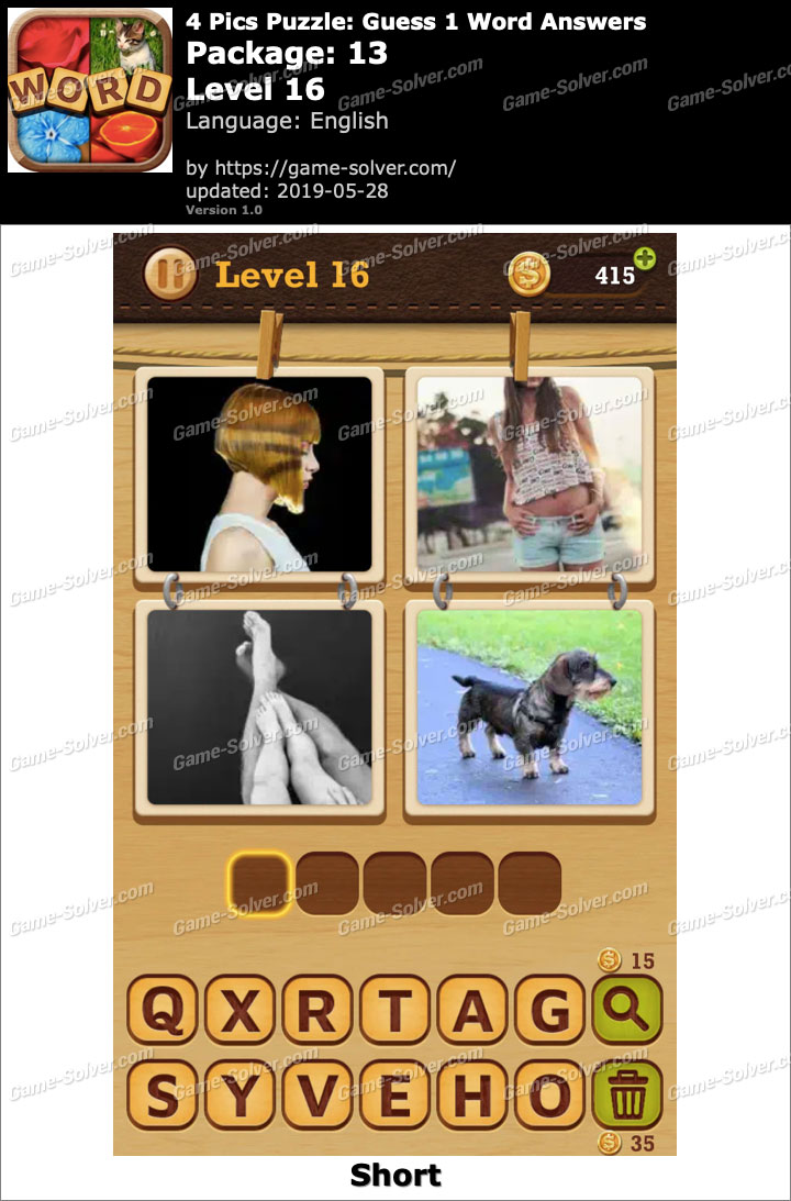 4 Pics Puzzle Guess 1 Word Package 13 Level 16 Answers • Game Solver