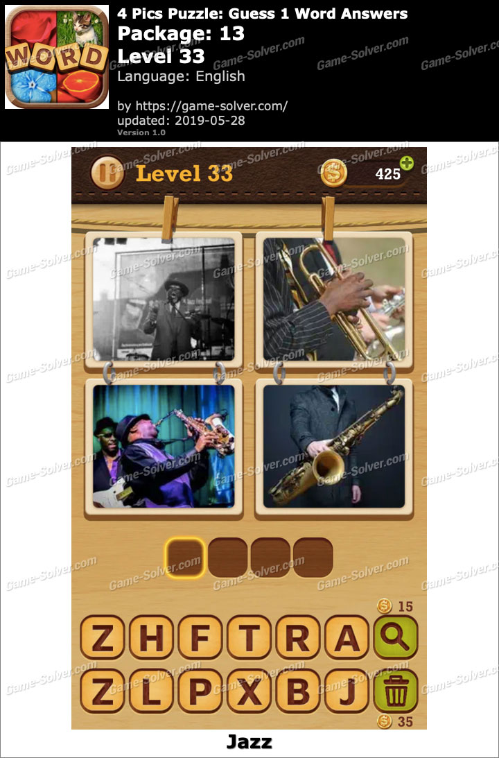4 Pics Puzzle Guess 1 Word Package 13 Level 33 Answers • Game Solver