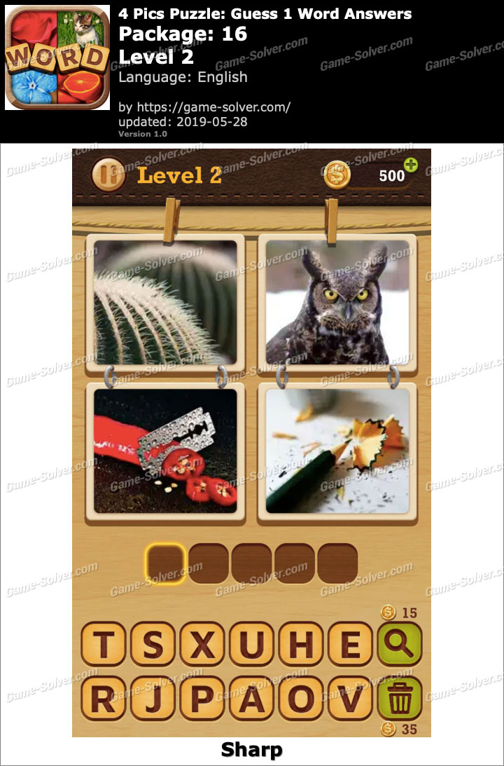 4 Pics Puzzle Guess 1 Word Package 16 Level 2 Answers • Game Solver