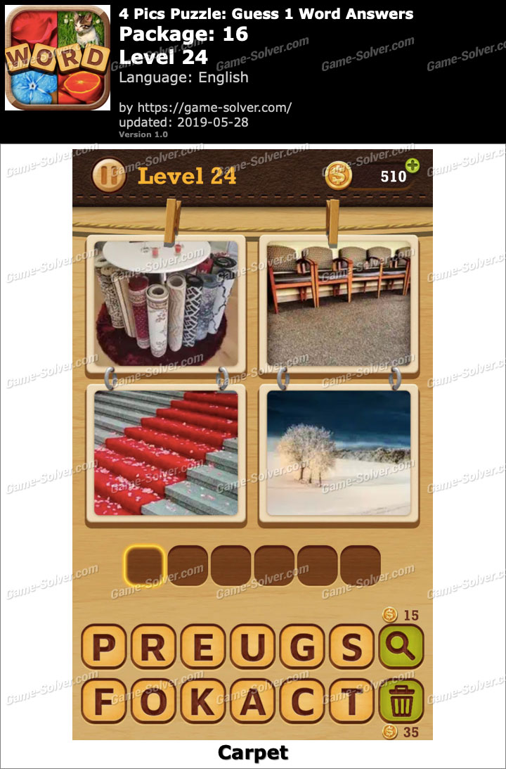 4 Pics Puzzle Guess 1 Word Package 16 Level 24 Answers • Game Solver