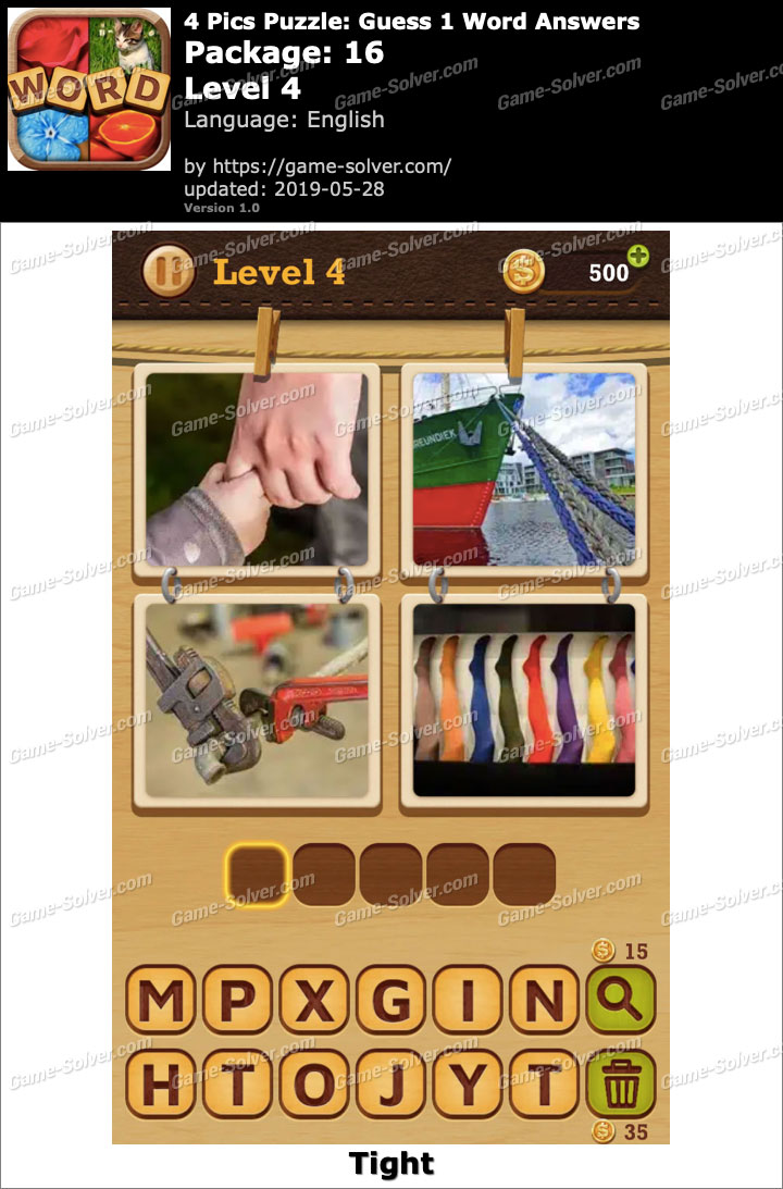 4 Pics Puzzle Guess 1 Word Package 16 Level 4 Answers • Game Solver