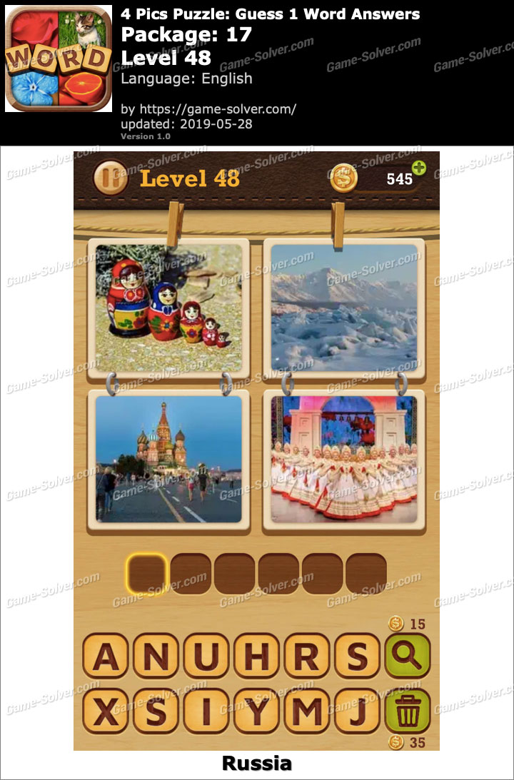 4 Pics Puzzle Guess 1 Word Package 17 Level 48 Answers • Game Solver