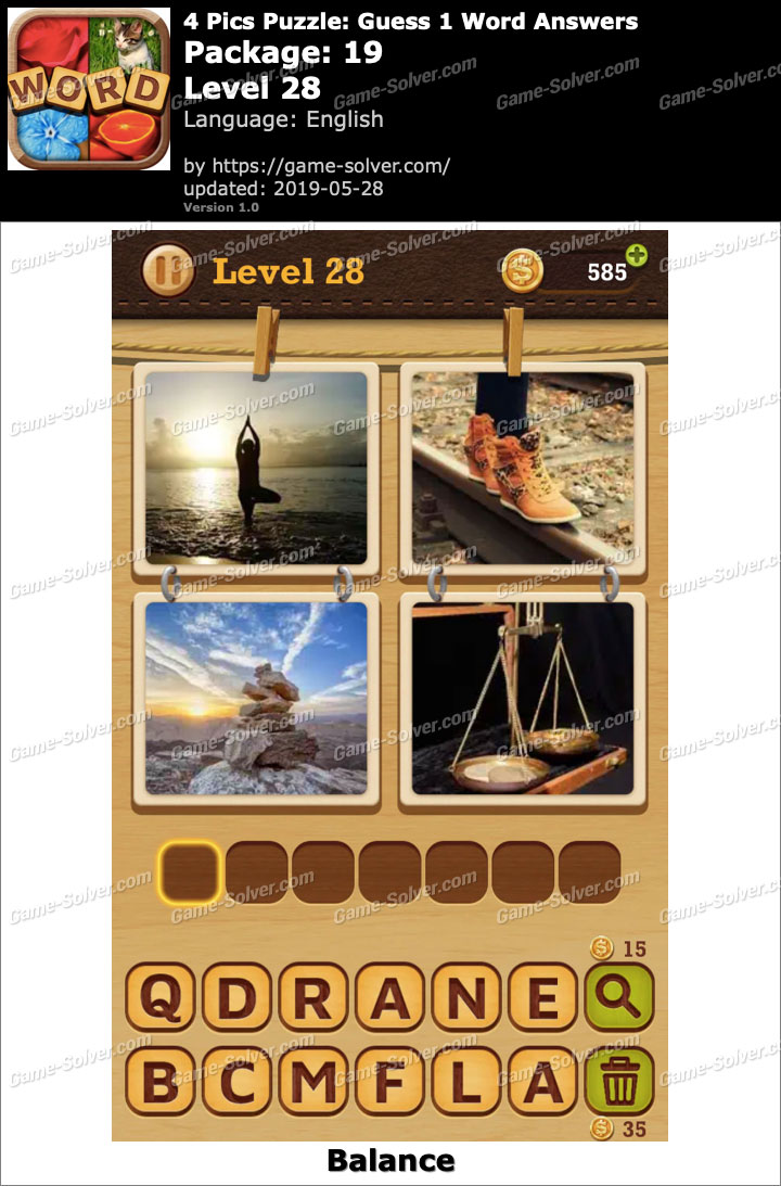 4 Pics Puzzle Guess 1 Word Package 19 Level 28 Answers • Game Solver