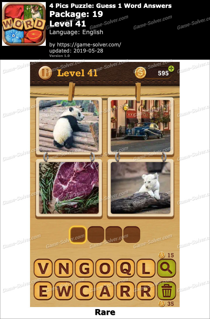 4 Pics Puzzle Guess 1 Word Package 19 Level 41 Answers • Game Solver