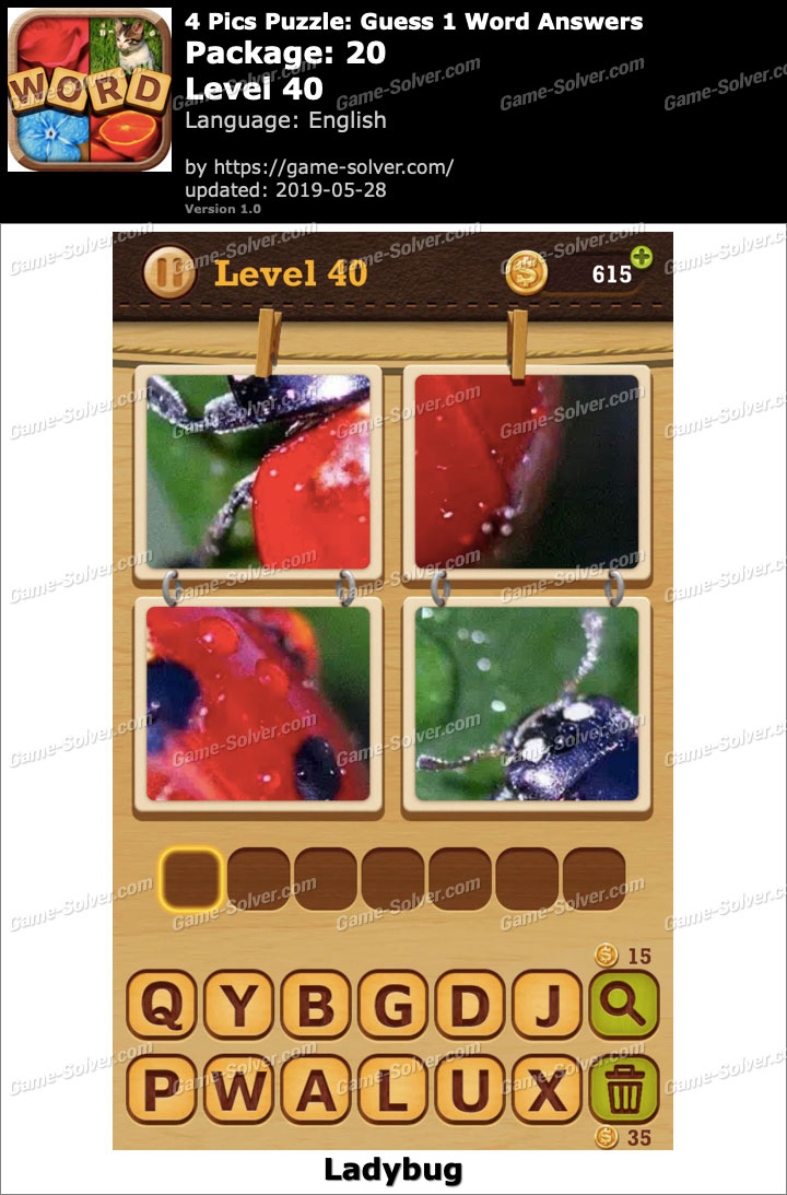 4 Pics Puzzle Guess 1 Word Package 20 Level 40 Answers • Game Solver