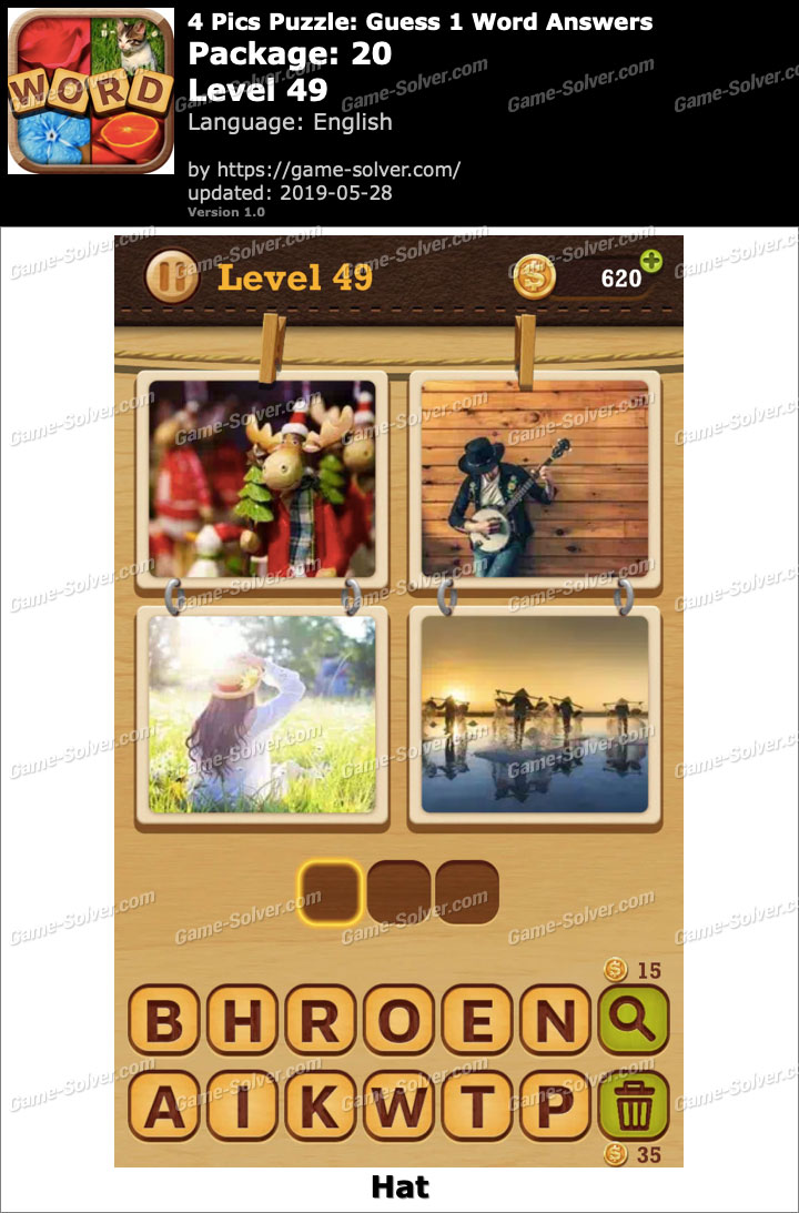 4 Pics Puzzle Guess 1 Word Package 20 Level 49 Answers • Game Solver