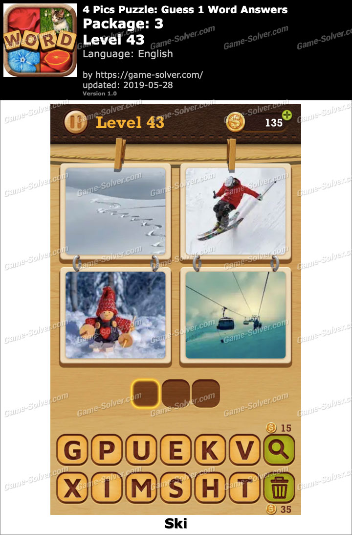 4 Pics Puzzle Guess 1 Word Package 3 Level 43 Answers • Game Solver