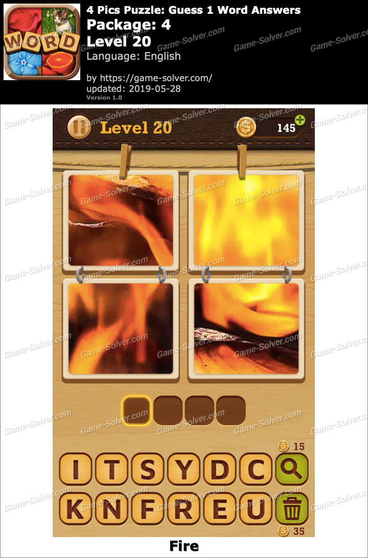 4 Pics Puzzle Guess 1 Word Package 4 Level 20 Answers • Game Solver