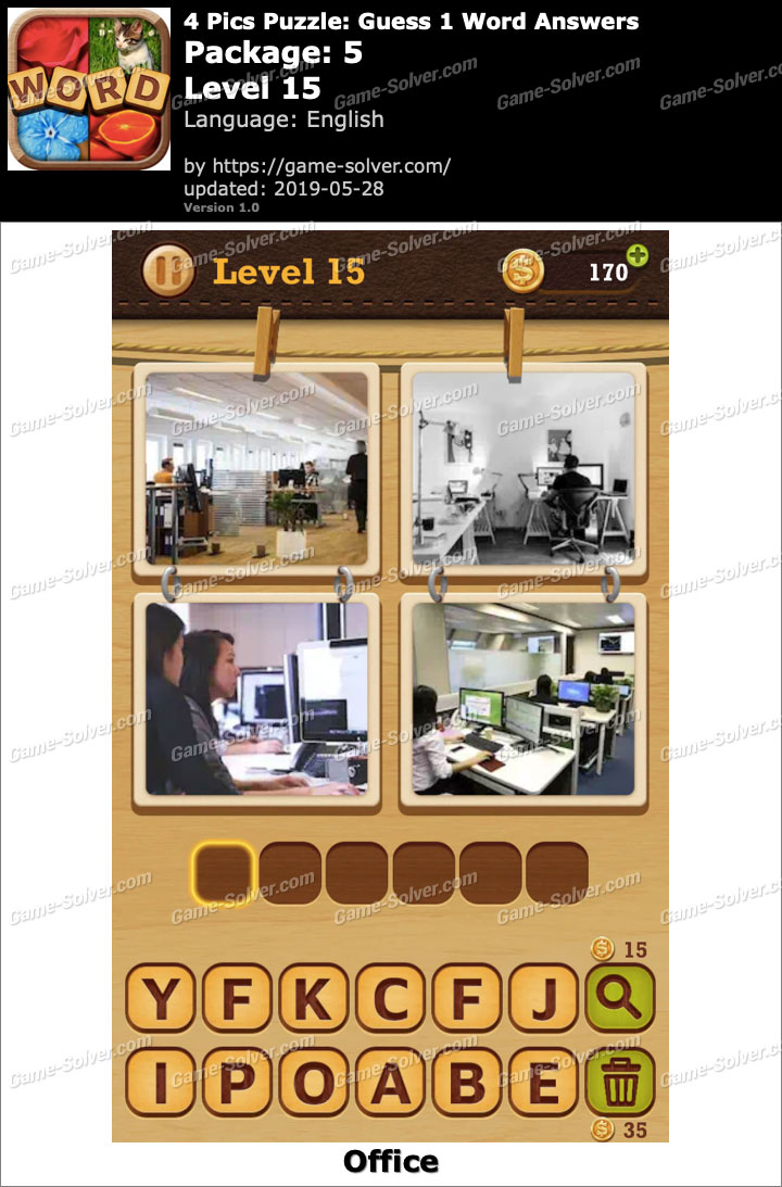4 Pics Puzzle Guess 1 Word Package 5 Level 15 Answers • Game Solver