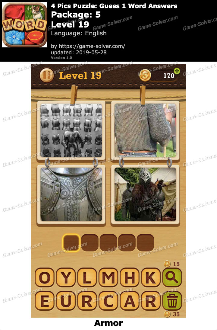 4 Pics Puzzle Guess 1 Word Package 5 Level 19 Answers • Game Solver