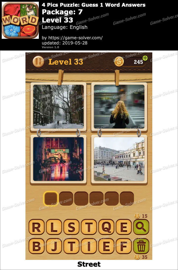 4 Pics Puzzle Guess 1 Word Package 7 Level 33 Answers • Game Solver