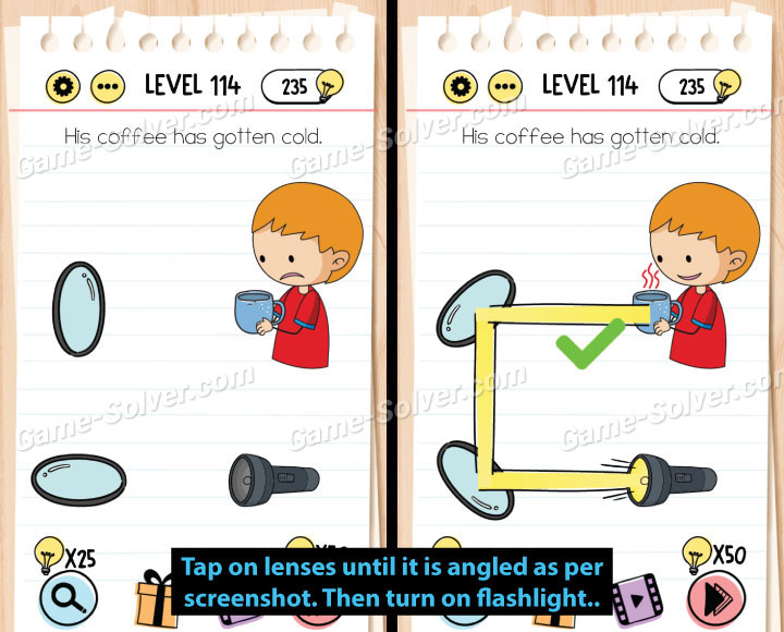 Brain Test Level 114 Answers Game Solver