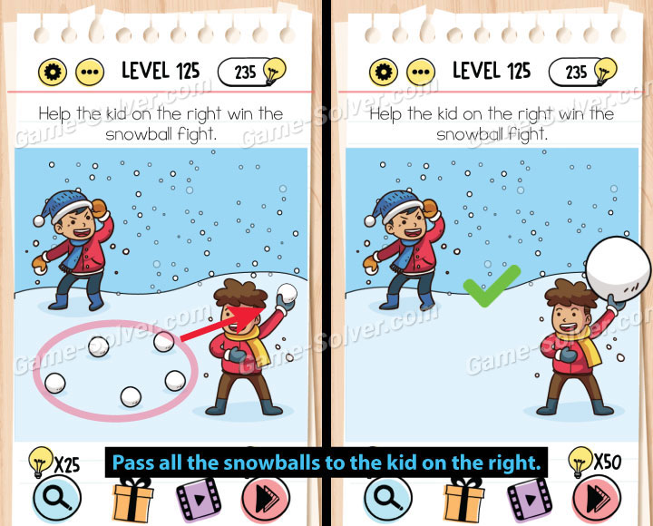 Brain Test Level 125 Answers • Game Solver