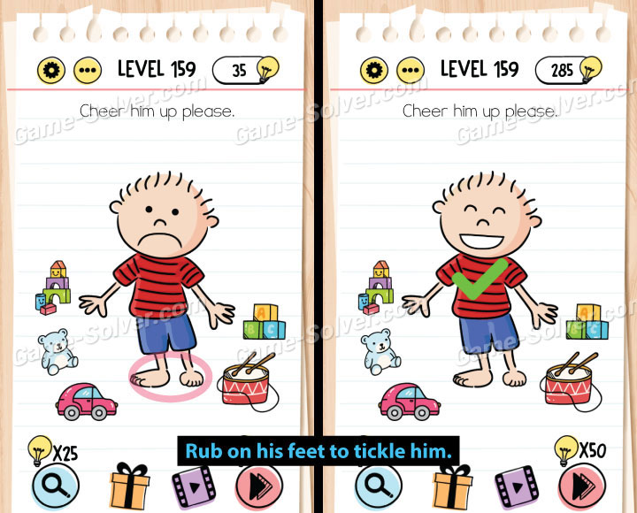 Brain Test Level 159 Answers Game Solver