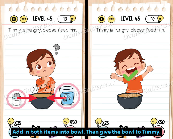 Brain Test Level 45 Answers • Game Solver