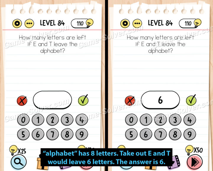 Brain Test Level 84 Answers Game Solver