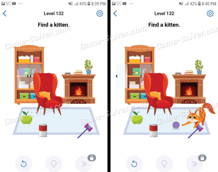 Easy Game Level 132 Find a kitten • Game Solver