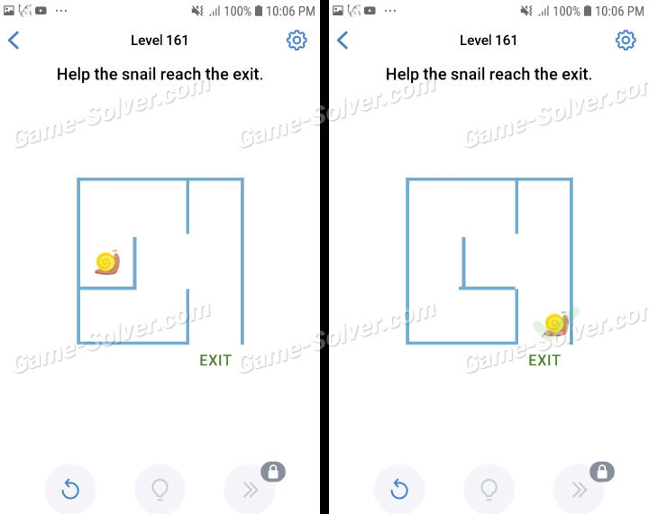 Easy Game Level 161 Help snail reach the exit • Game Solver