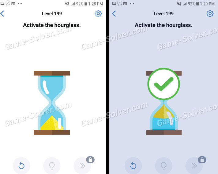 Easy Game Level 199 Activate the hourglass • Game Solver