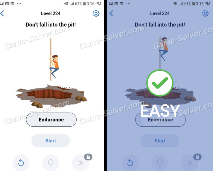 Easy Game Level 224 Don't fall into the pit! • Game Solver