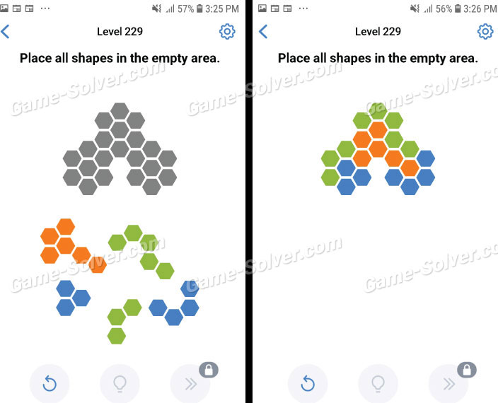 Easy Game Level 229 Place all shapes in the empty area • Game Solver