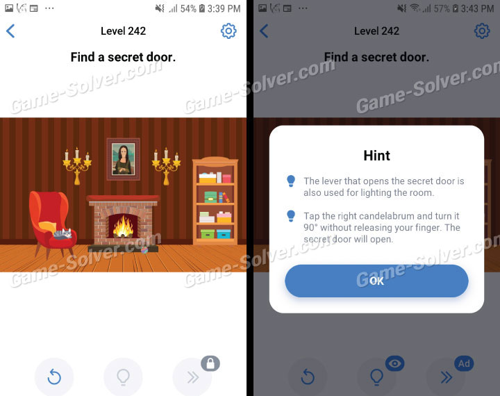 Easy Game Level 242 Find a secret door • Game Solver
