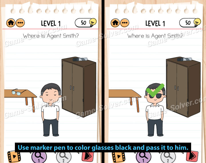 Brain Test 2 Agent Smith Level 1 Answers Game Solver